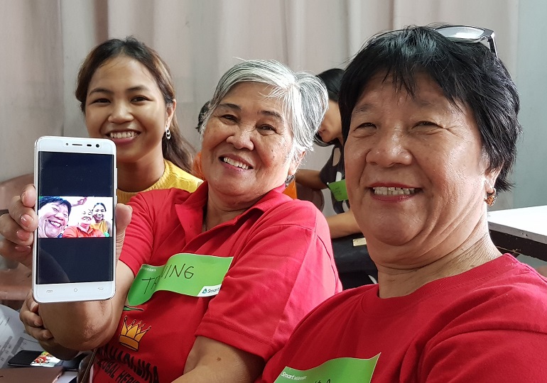 Grandparents celebrate--the 'millennial' way