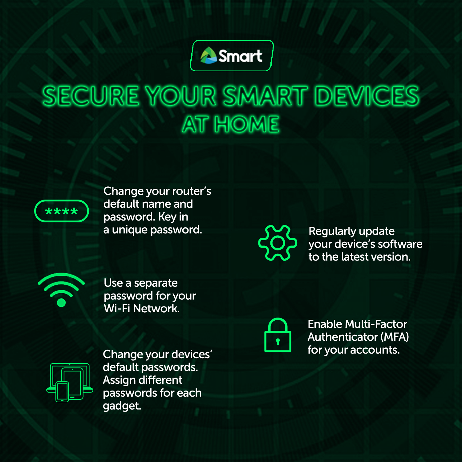 PLDT, Smart encourage customer vigilance, secure smart devices at home