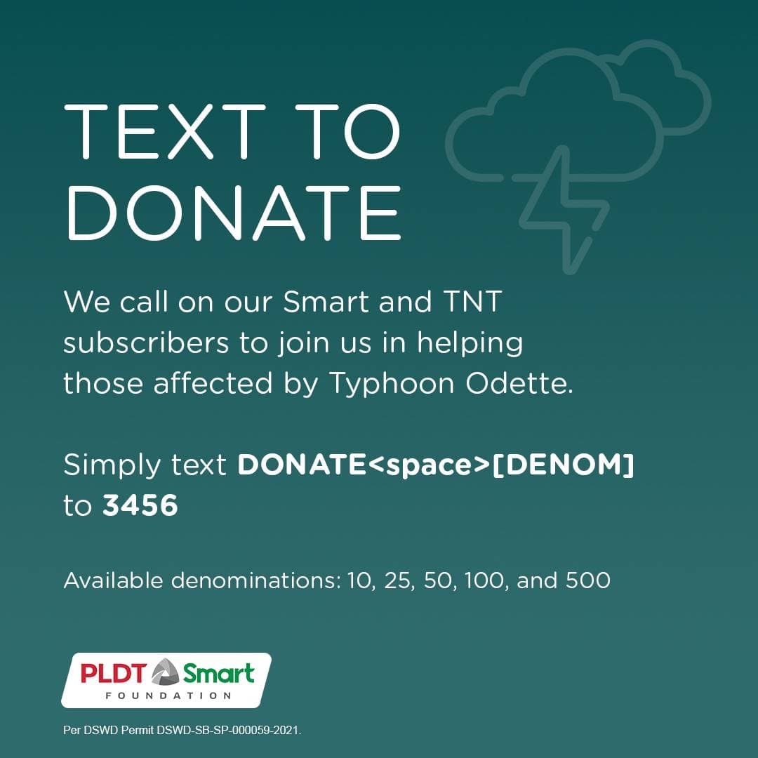 PLDT, Smart open SMS donation facility