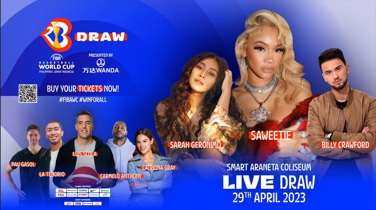 FIBA ambassador Luis Scola, American rapper Saweetie, Sarah G, and ...